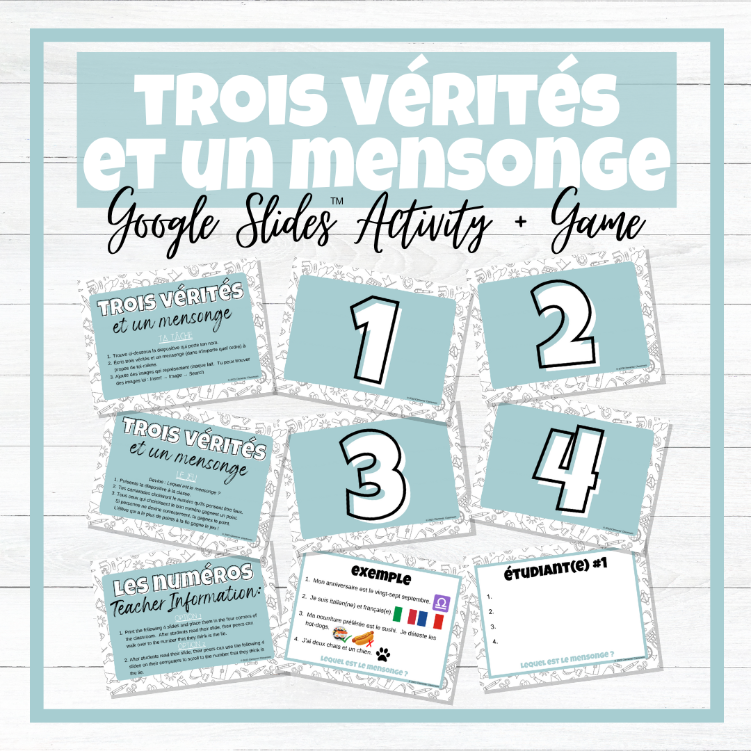 Je me présente - French All About Me -Google Slides™ Lesson & Activiti ...